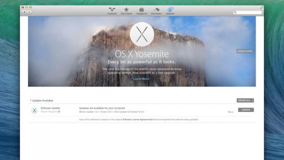 How to Hide the OS X Yosemite Update in the Mac App Store