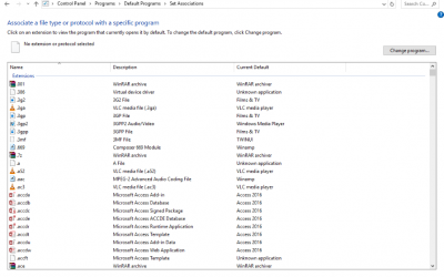 Unassociate File Types