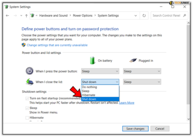 How To Shut Down Windows When you Close your Laptop - Tech Junkie