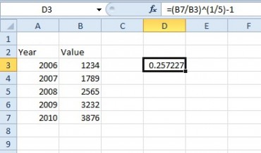 How To Add the CAGR Formula to Excel Spreadsheets - Tech Junkie