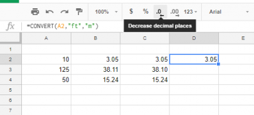 How To Convert Feet to Meters in Google Sheets - Tech Junkie