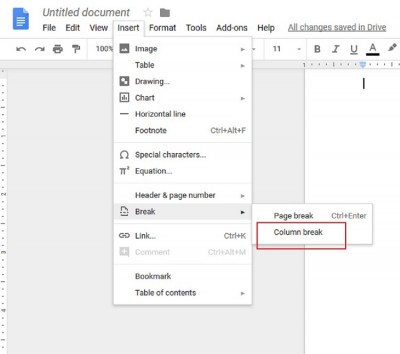 How To Split Google Docs into Columns - Tech Junkie