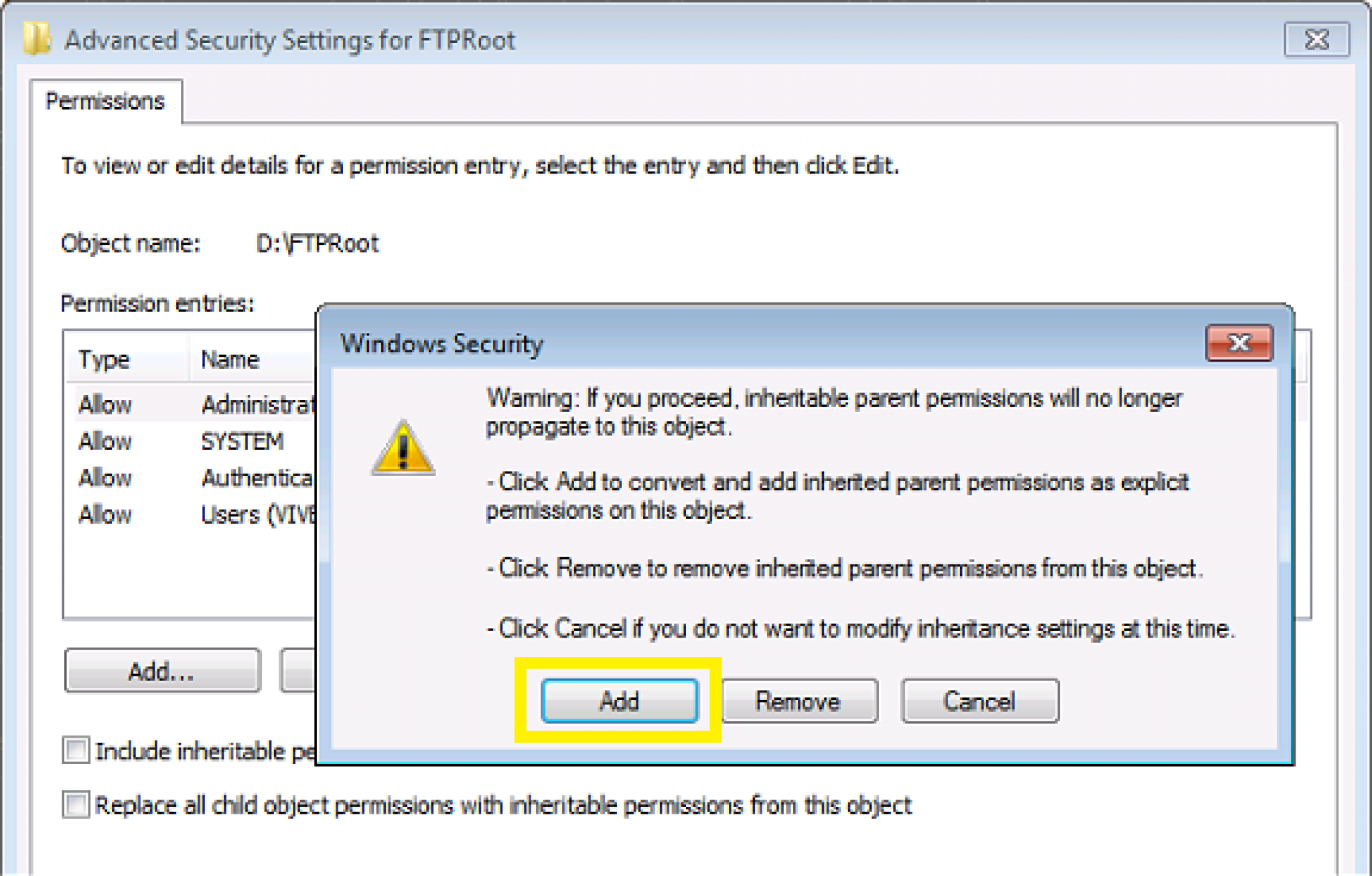 You Require Permission from Administrators to Make Changes to This ...