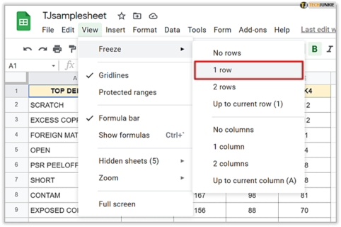 How to Rename Columns in the Google Sheets App - Tech Junkie