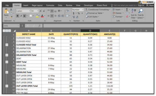How to Remove Subtotals from Excel - Tech Junkie