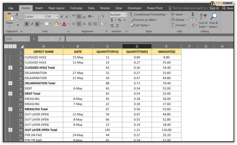 How to Remove Subtotals from Excel - Tech Junkie