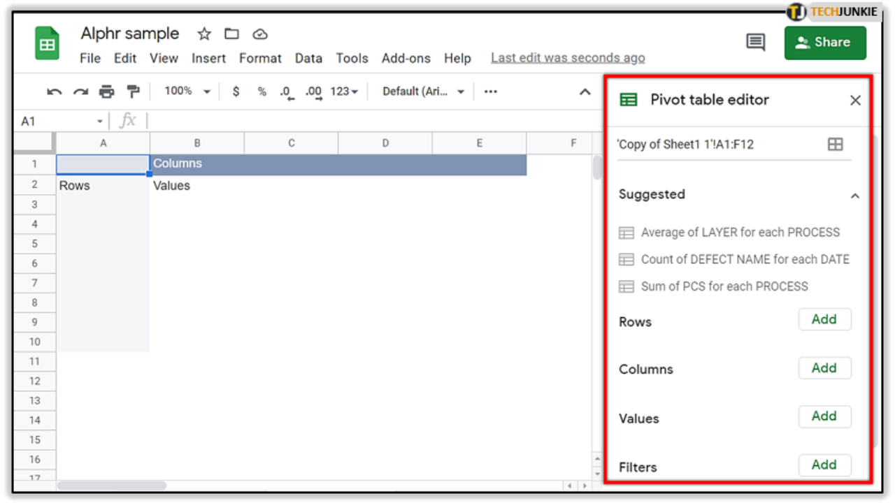 What Is a Pivot Table in Google Sheets? - Tech Junkie