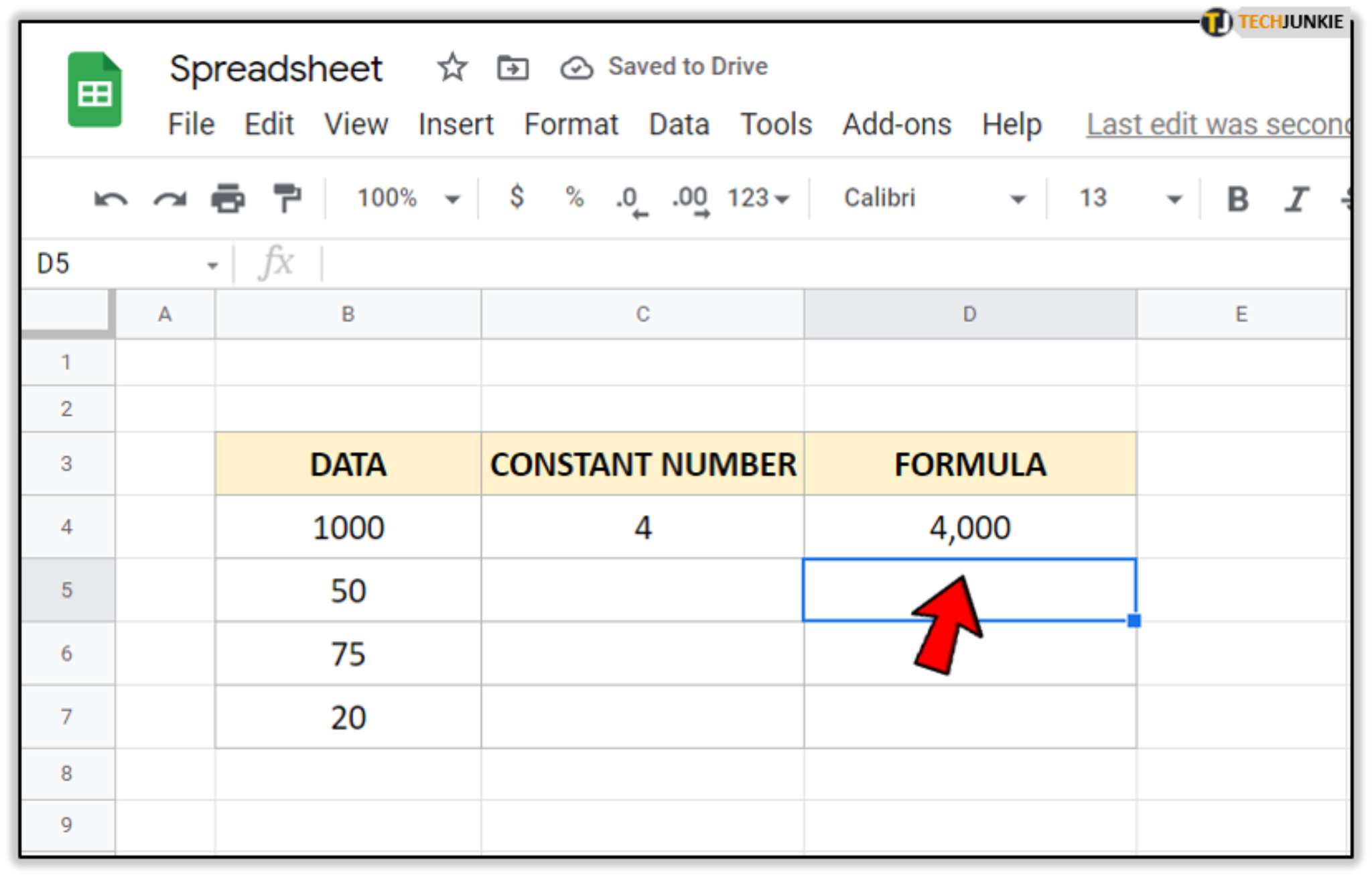How to Multiply Column by Constants in Google Sheets - Tech Junkie