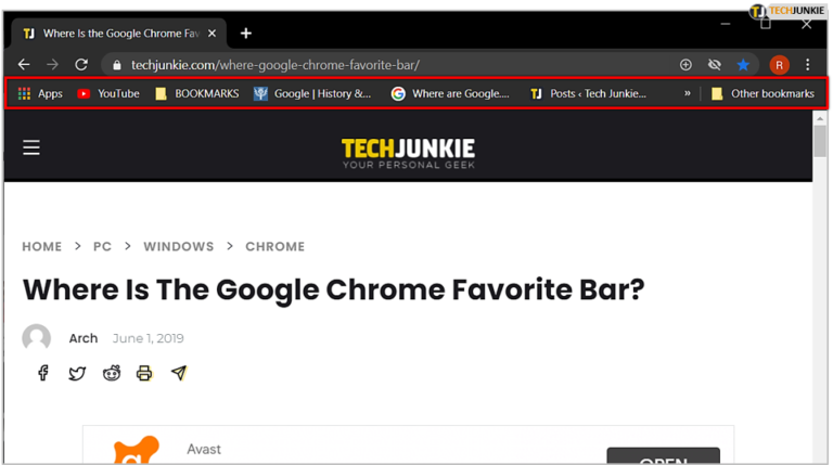 Where Is the Google Chrome Favorite Bar? - Tech Junkie