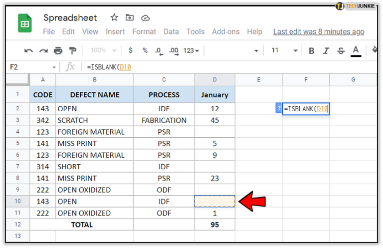 What Is the ISBLANK Function and How Do You Use It? - Tech Junkie