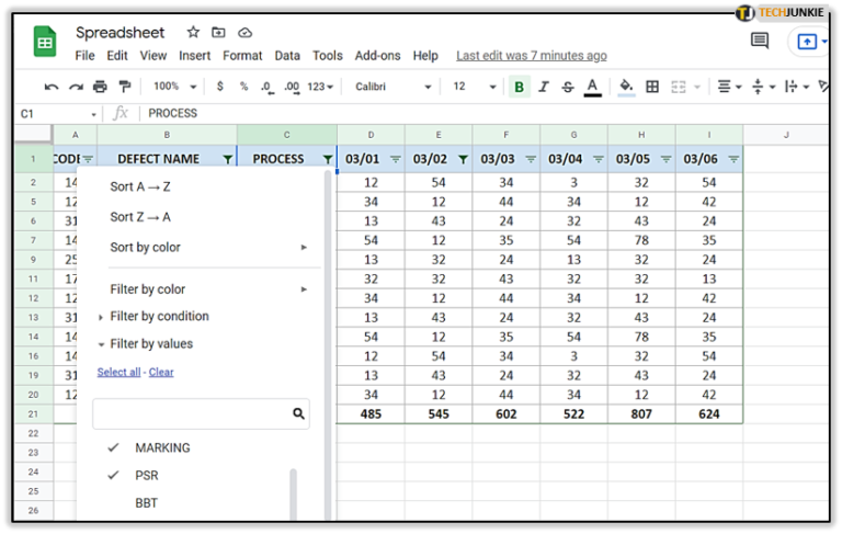 How to Clear All Filters in Google Sheets - Tech Junkie