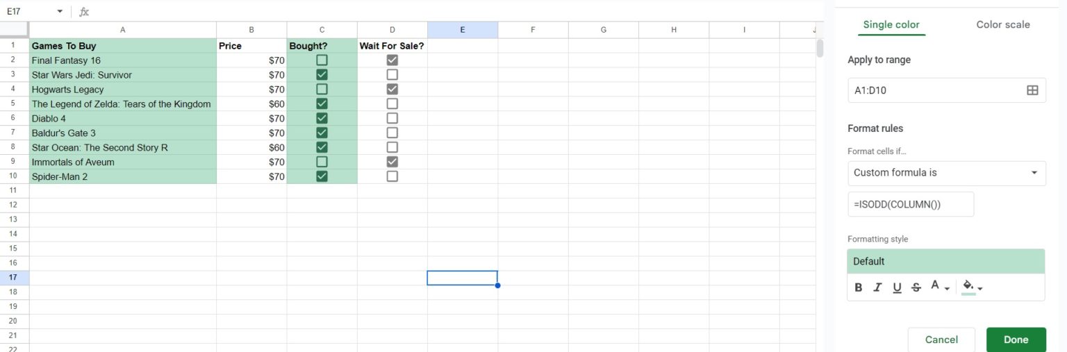 Google Sheets: How to Alternate Row or Column Colors - Tech Junkie