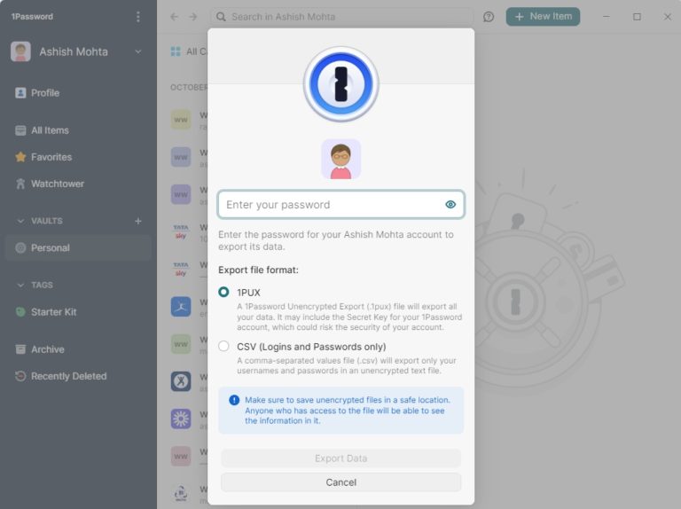 How to Export Passwords and Other Data From 1Password - Tech Junkie