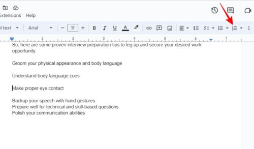 How to Move Bullet Points in Google Docs - Tech Junkie