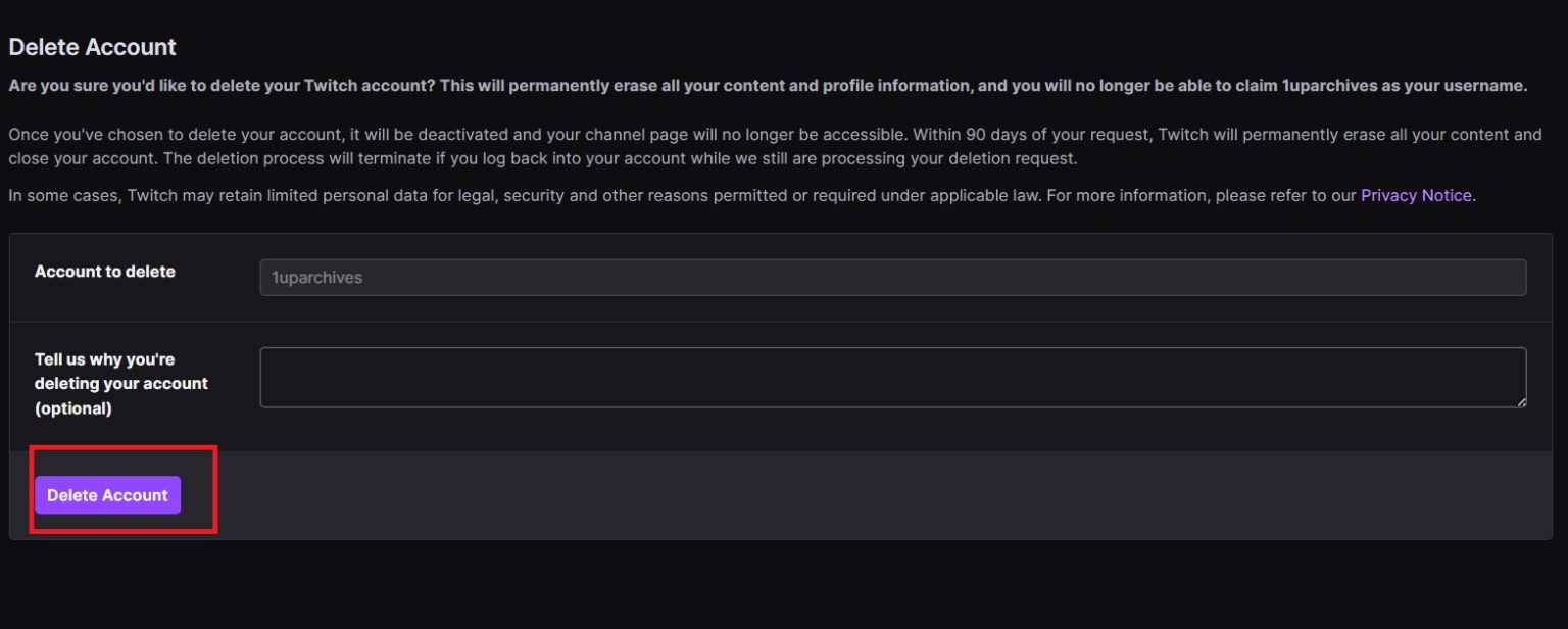 How to Delete or Deactivate Your Twitch Account - Tech Junkie