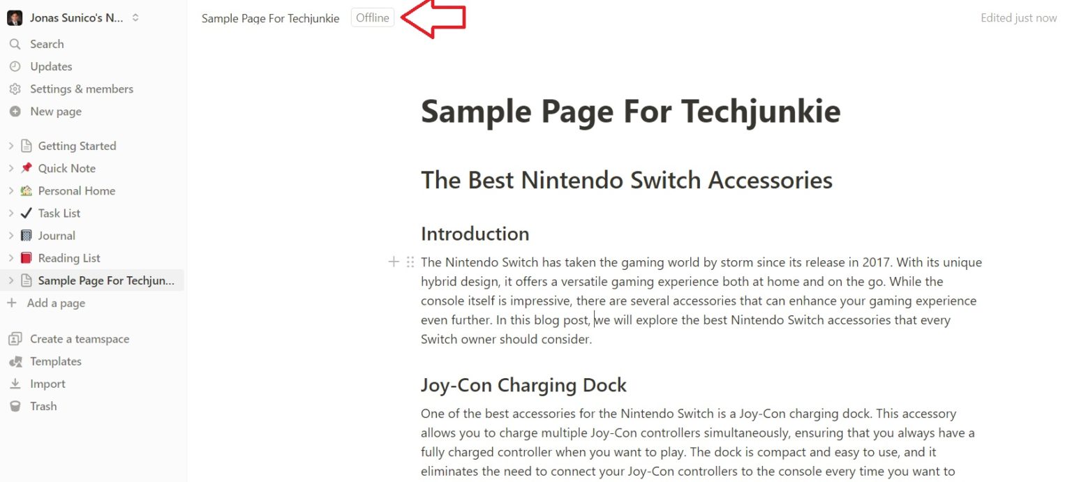How to Use Notion Offline - Tech Junkie