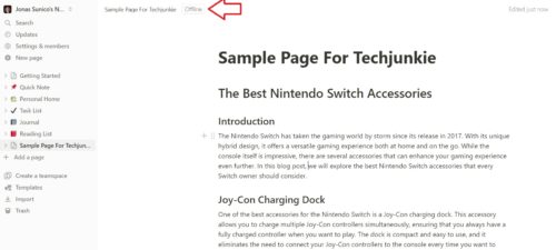 How to Use Notion Offline - Tech Junkie
