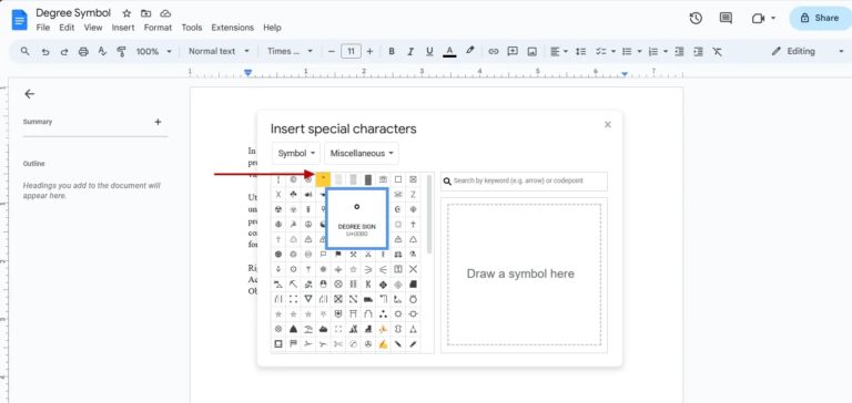 How to Add a Degree Symbol in Google Docs - Tech Junkie