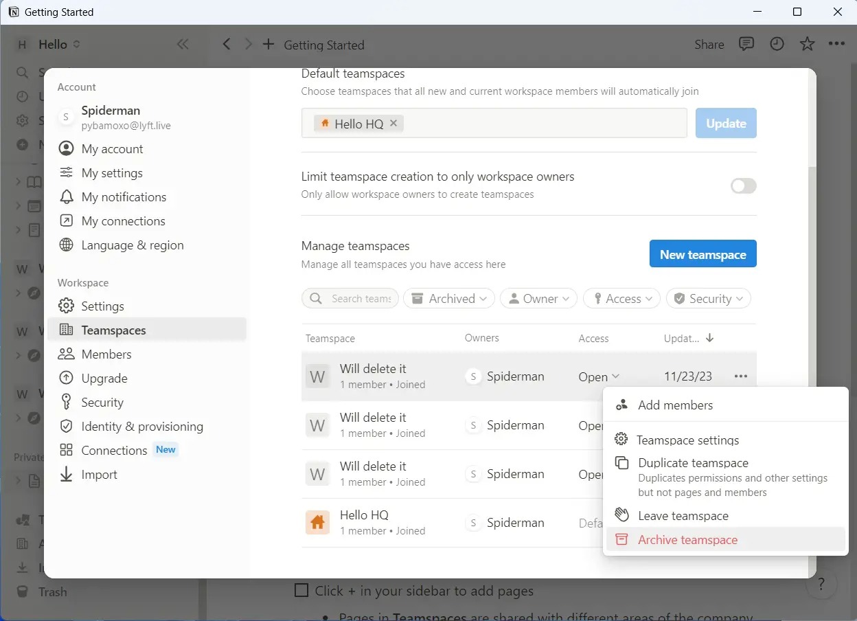 How to Leave or Delete a Teamspace in Notion - Tech Junkie