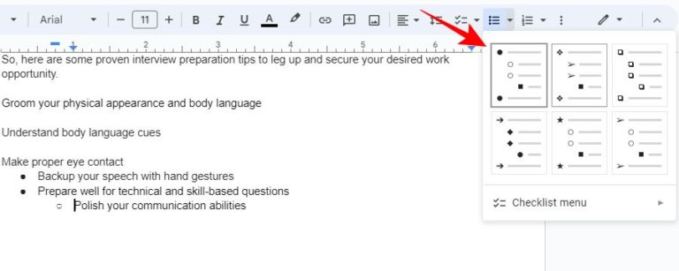 How to Move Bullet Points in Google Docs - Tech Junkie