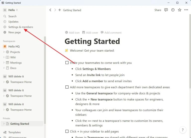 How to Leave or Delete a Teamspace in Notion - Tech Junkie