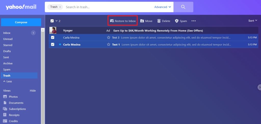 How to Recover Deleted Emails in Yahoo Mail - Tech Junkie