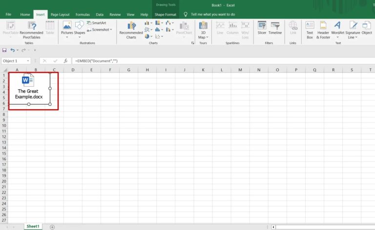 How to Insert a Word Document in Excel - Tech Junkie