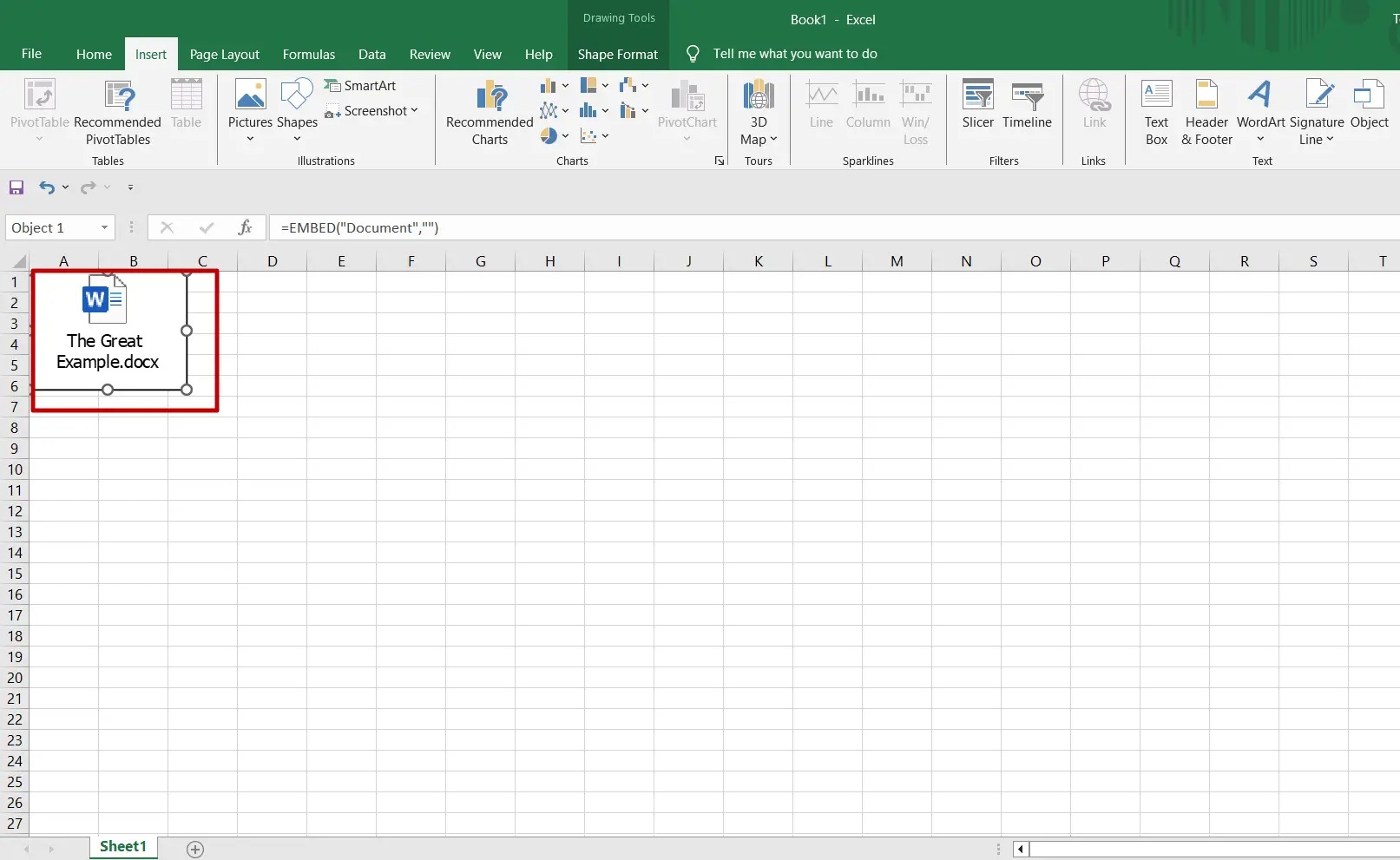 How to Insert a Word Document in Excel - Tech Junkie