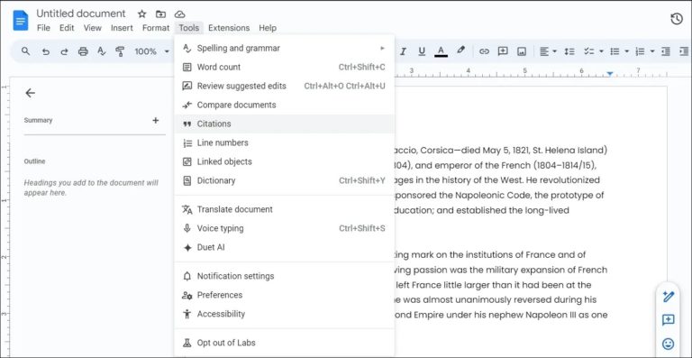 Google Docs: How to Add Citations - Tech Junkie