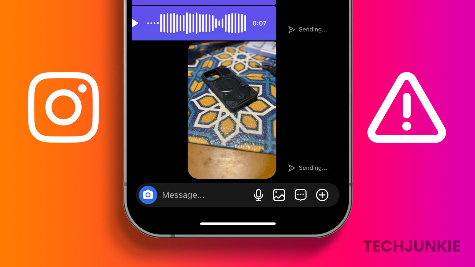 Instagram Stuck on "Sending Message" Notification After Sending Media ...