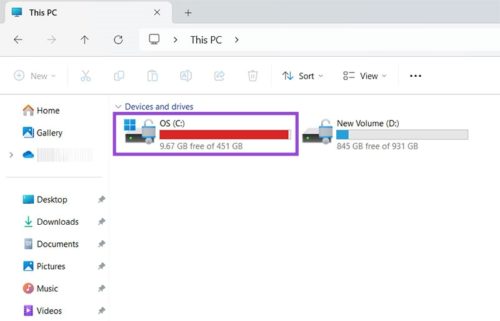 How To Fix Low Disk Space Error In Windows 11 Tech Junkie 1129